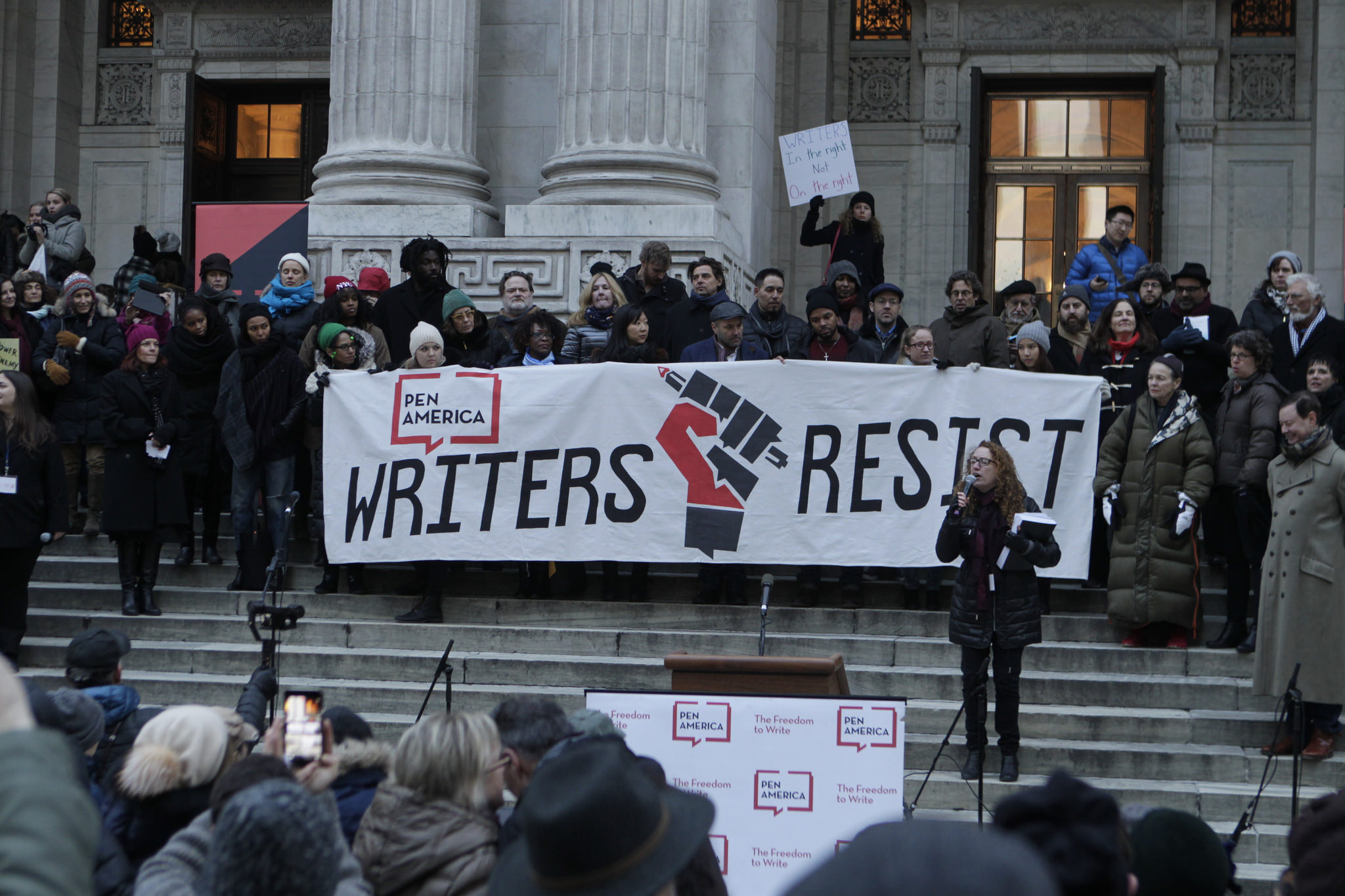 Writers Resist Protest Brings Thousands to NYPL, Trump Tower