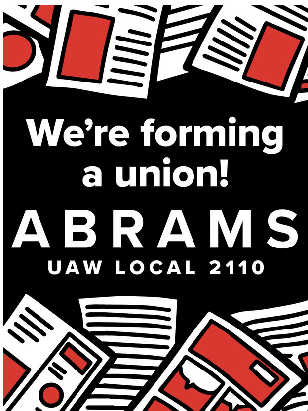 UAW Local 2110 Requests Abrams Unionization Vote